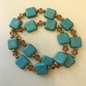 Handmade by Cyndi | Jewelry | Handmade Turquoise Bead Necklace With ...